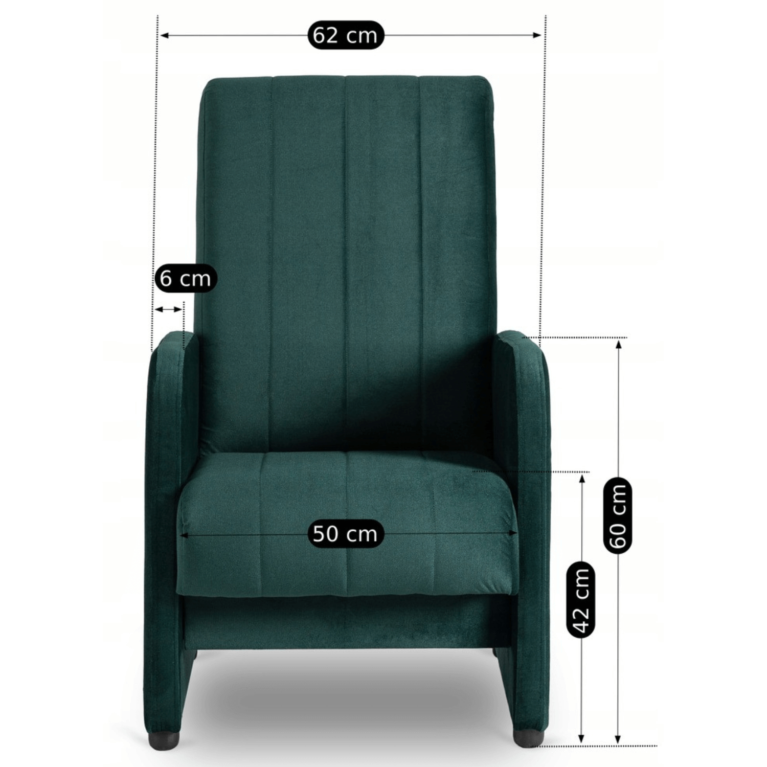 Zestaw Dwuosobowa Sofa PORTO i 2 Fotele Wypoczynkowe PORTO Zielone do ...