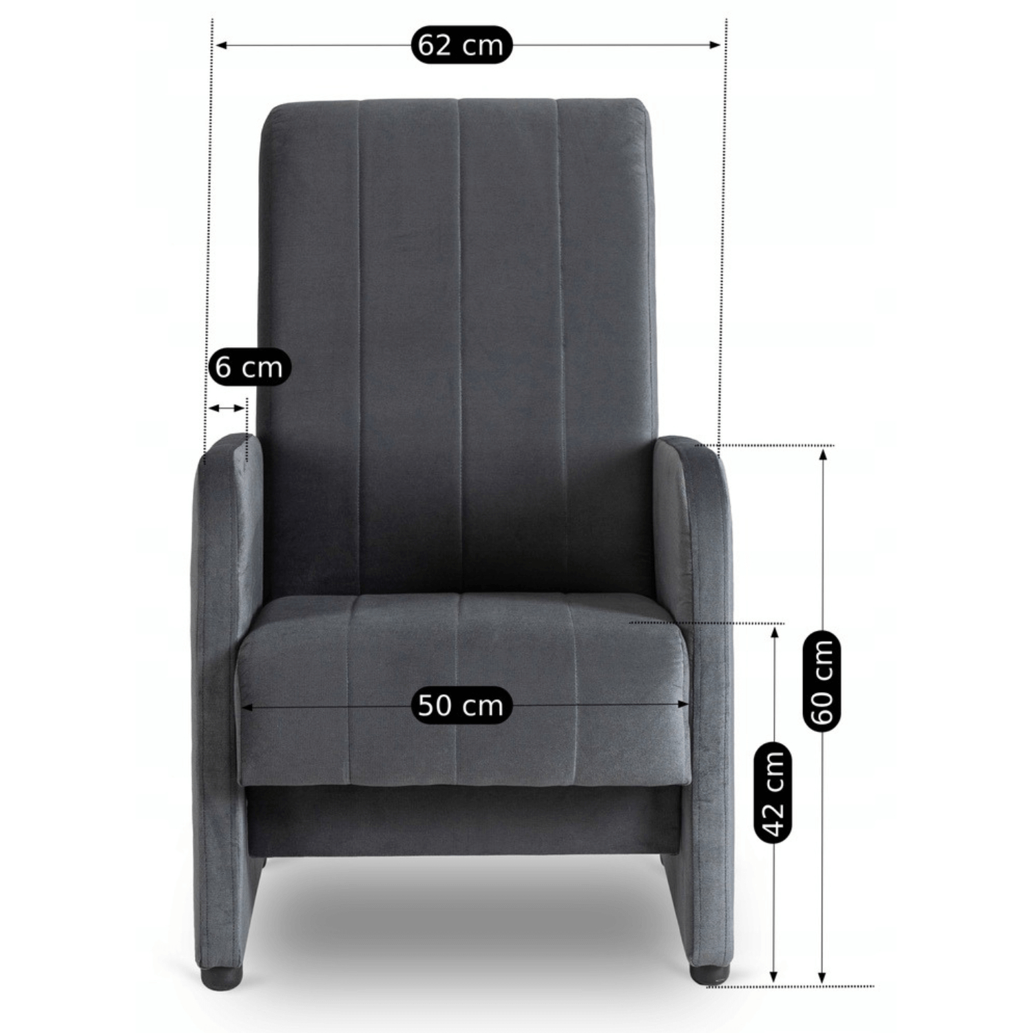 Zestaw Dwuosobowa Sofa PORTO i 2 Fotele Wypoczynkowe PORTO Szare do ...