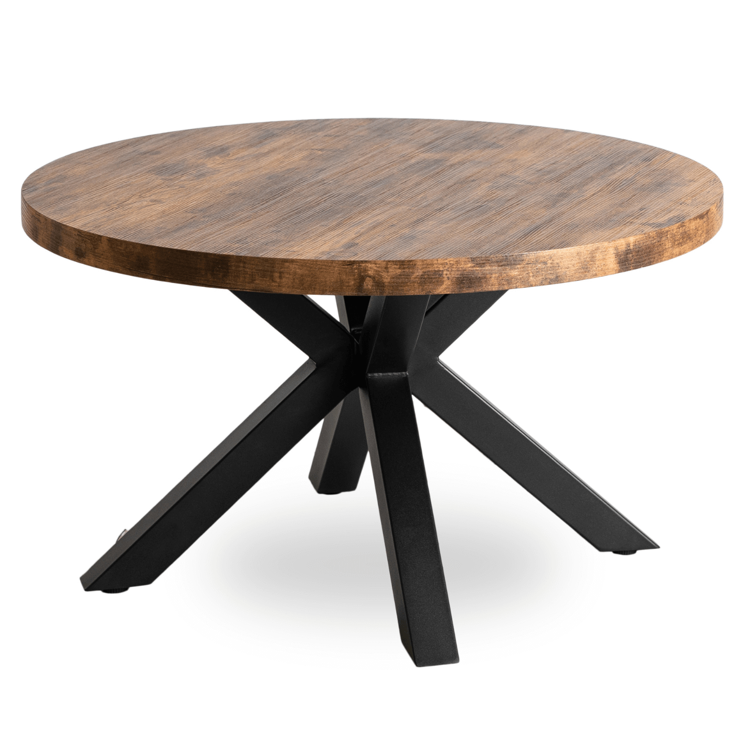 Stolik Kawowy LINCOLN 80 cm Dąb Rustykalny/Czarny Loft