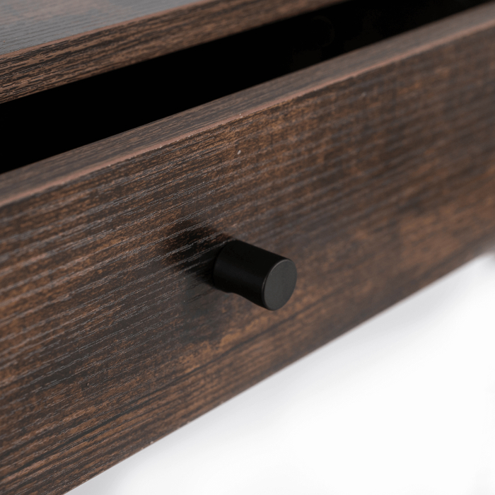 Konsola z Szufladami EVERLY 100 cm do Przedpokoju Dąb Rustykalny/Czarny Loft