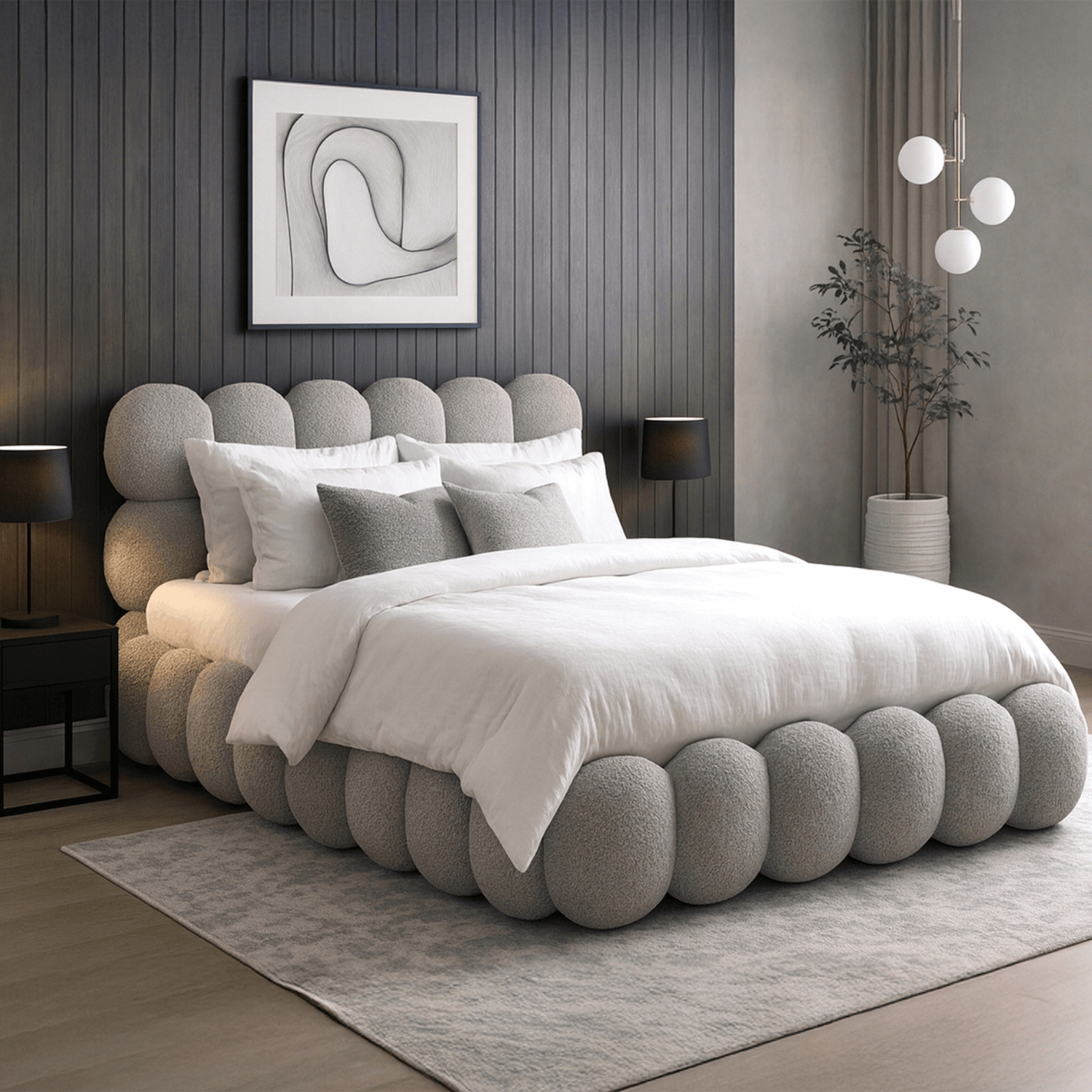 Łóżko Tapicerowane 140x200 cm ANKARA ze Stelażem i Pojemnikiem ...