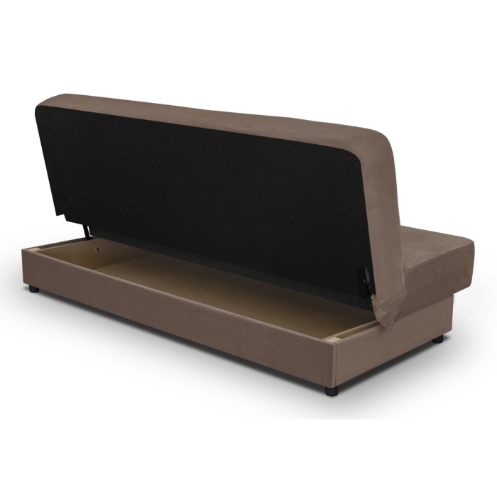 Sofa z Funkcją Spania ARUBA Wersalka Dwuosobowa Rozkładana Brązowa ...