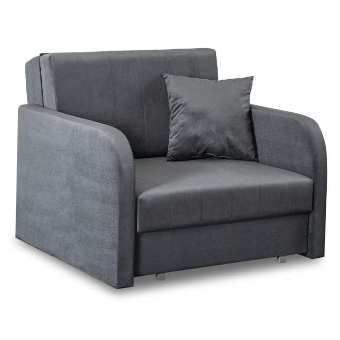 Fotel do Spania VERO Rozkładany Jednoosobowy Amerykanka Szary Nowoczesny